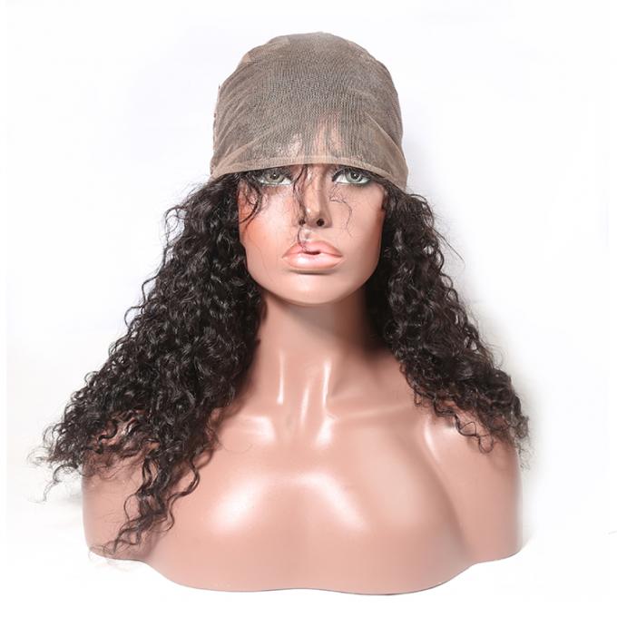 Natural Color Italian Black Human Hair Wave Front Lace Wigs For Women